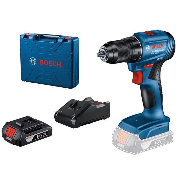 Bosch GSR 185-Li akumulatorska bušilica - odvrtač; 18V; 1x2,0 Ah + kofer (06019K3001)