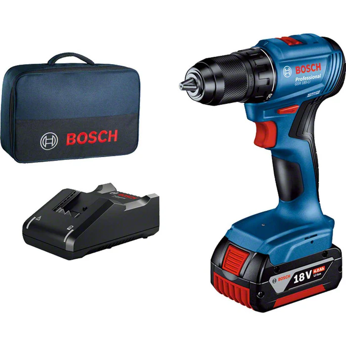 Bosch GSR 185-Li akumulatorska bušilica - odvrtač; 18V; 1x4,0 Ah + torba (06019K3005)