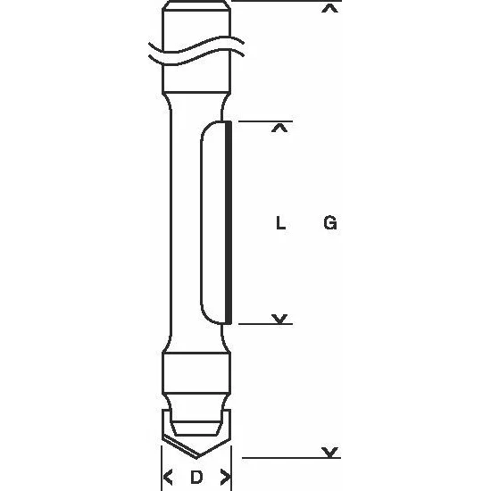 Bosch kopirno glodalo 8 mm, D1 8 mm, L 19 mm, G 66 mm - 2608628371