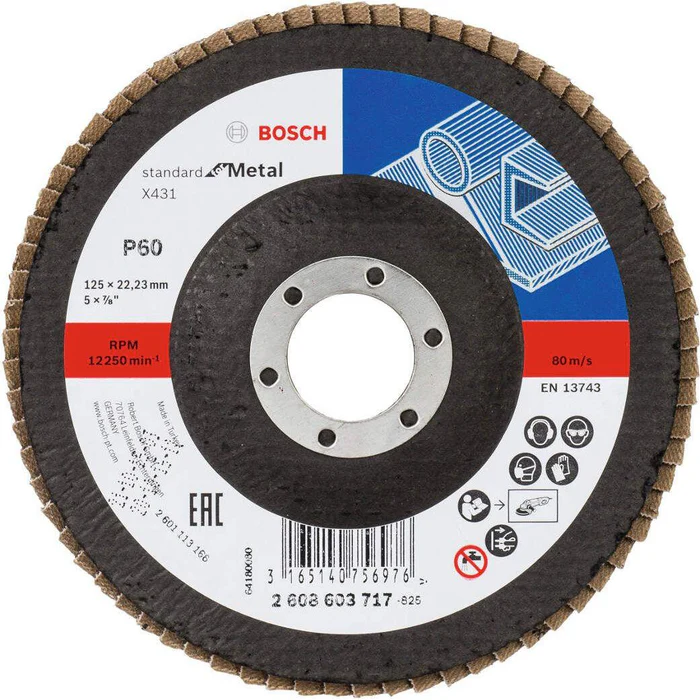 Bosch lamelni brusni disk X431, Standard for Metal 125 mm, 22,23 mm, 60 - 2608603717