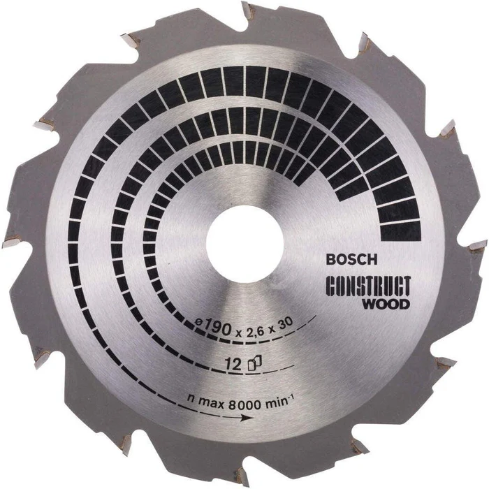 Bosch list kružne testere Construct Wood 190 x 30 x 2,6 mm; 12 - 2608640633