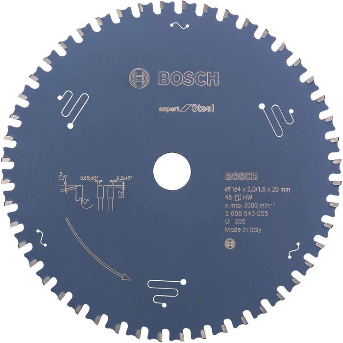 Bosch list kružne testere Expert for Steel 184 x 20 x 2,0 mm, 48 (2608643055)