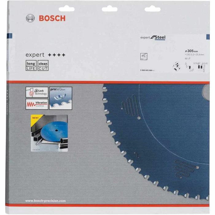 Bosch list kružne testere Expert for Steel 305 x 25,4 x 2,6 mm, 60 zuba (2608643060)