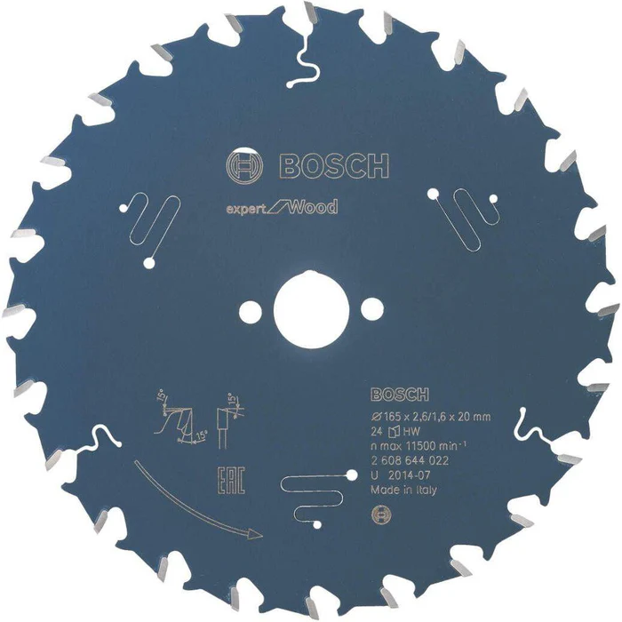 Bosch list kružne testere Expert for Wood 165 x 20 x 2,6 mm, 24 - 2608644022