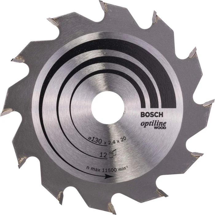 Bosch list kružne testere Optiline Wood 130 x 20/16 x 2,4 mm, 12 - 2608641167