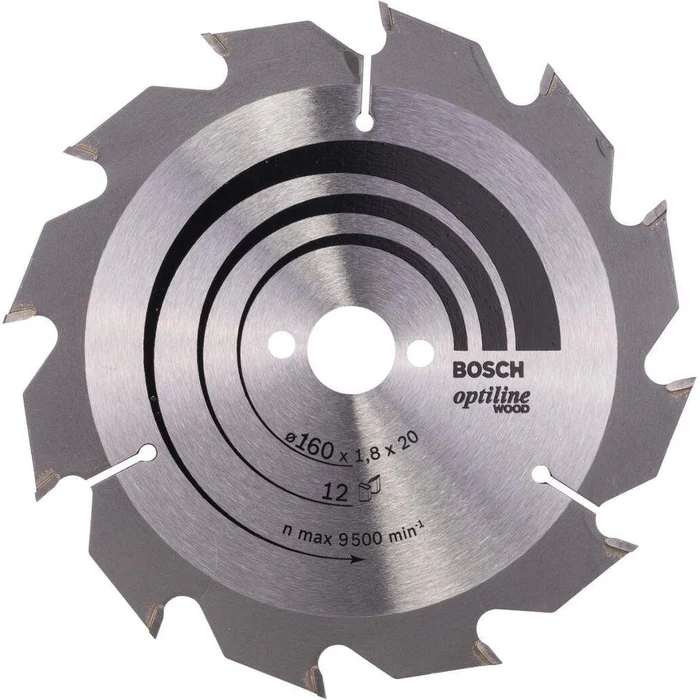 Bosch list kružne testere Optiline Wood 160 x 20/16 x 1,8 mm, 12 - 2608641170