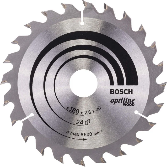 Bosch list kružne testere Optiline Wood 180 x 30/20 x 2,6 mm, 24 - 2608640608