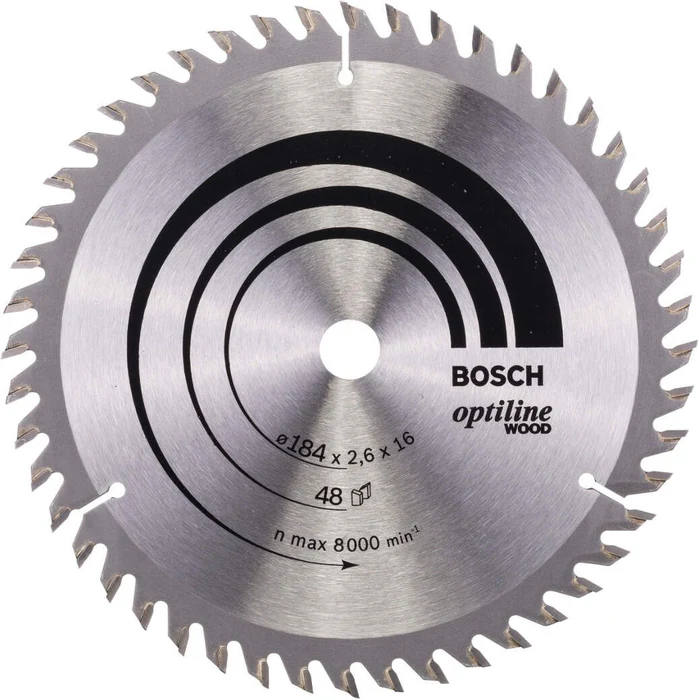 Bosch list kružne testere Optiline Wood 184 x 16 x 2,6 mm, 48 - 2608641181