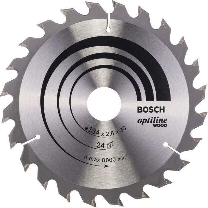 Bosch list kružne testere Optiline Wood 184 x 30 x 2,6 mm, 24 - 2608640610