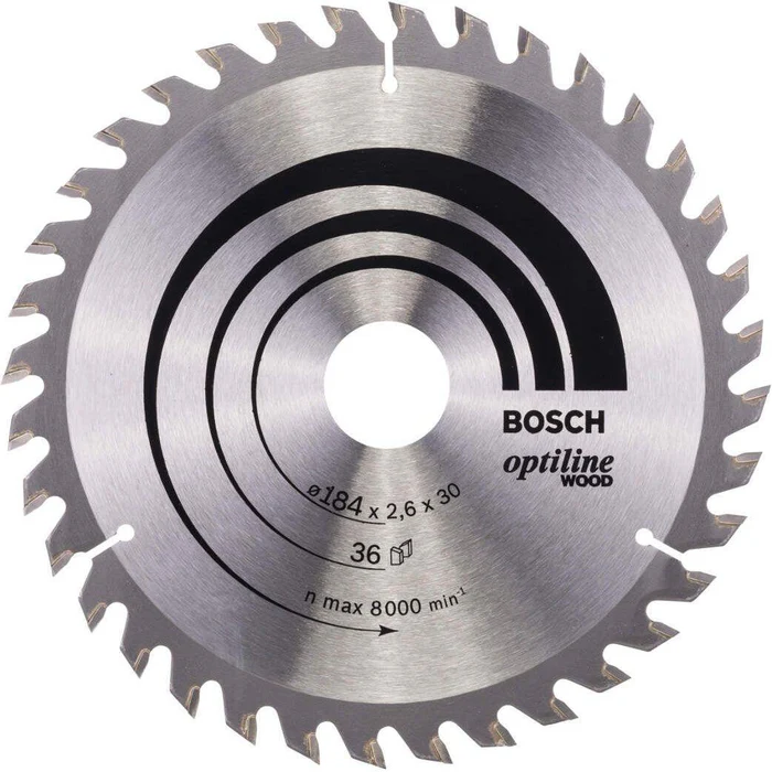 Bosch list kružne testere Optiline Wood 184 x 30 x 2,6 mm, 36 - 2608640611