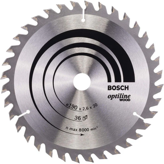 Bosch list kružne testere Optiline Wood 190 x 20/16 x 2,6 mm, 36 - 2608640613