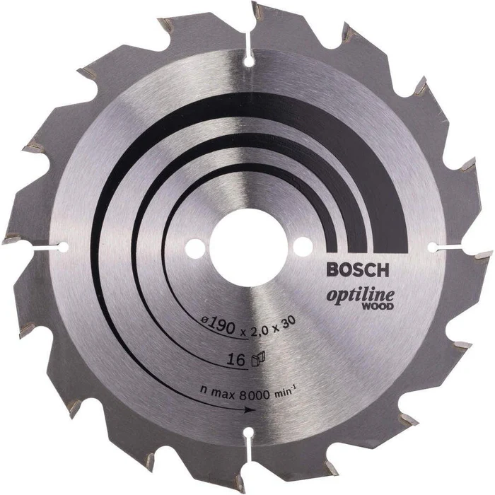 Bosch list kružne testere Optiline Wood 190 x 30 x 2,0 mm, 16 - 2608641184