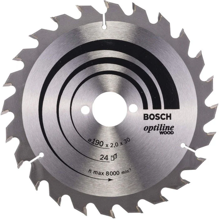 Bosch list kružne testere Optiline Wood 190 x 30 x 2,0 mm, 24 - 2608641185