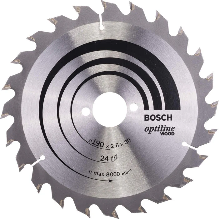 Bosch list kružne testere Optiline Wood 190 x 30 x 2,6 mm, 24 - 2608640615