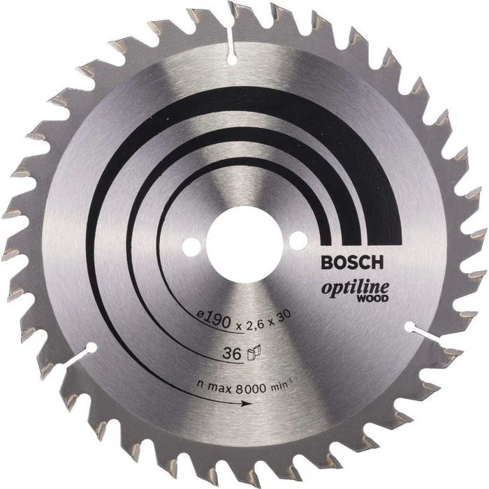 Bosch list kružne testere Optiline Wood 190 x 30 x 2,6 mm, 36 - 2608640616