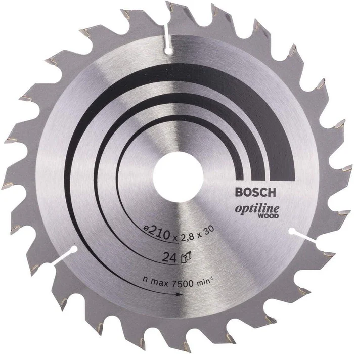 Bosch list kružne testere Optiline Wood 210 x 30 x 2,8 mm, 24 - 2608640621