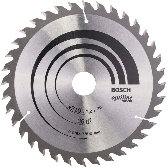 Bosch list kružne testere Optiline Wood 210 x 30 x 2,8 mm, 36 - 2608640622