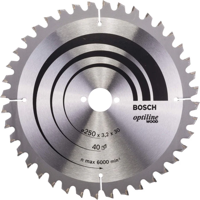 Bosch list kružne testere Optiline Wood 250 x 30 x 3,2 mm, 40 - 2608640643