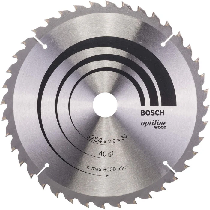 Bosch list kružne testere Optiline Wood 254 x 30 x 2,0 mm, 40 - 2608640438