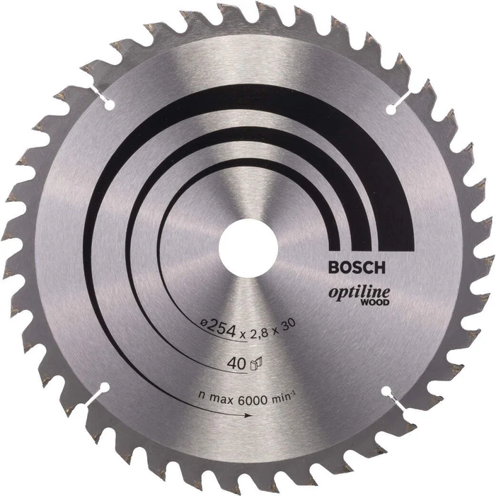Bosch list kružne testere Optiline Wood 254 x 30 x 2,8 mm, 40 - 2608640443