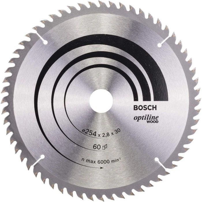 Bosch list kružne testere Optiline Wood 254 x 30 x 2,8 mm, 60 - 2608640444