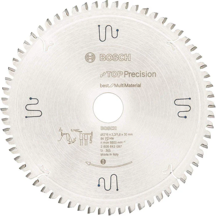 Bosch list kružne testere Top Precision Best for Multi Material 216 x 30 x 2,3 mm, 64 - 2608642097