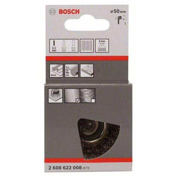 Bosch lončasta četka, mesingana 50 mm, 0,2 mm - 2608622008