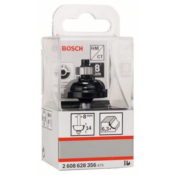 Bosch profilno glodalo F 8 mm, R1 6,3 mm, D 28,5 mm, L 13,2 mm, G 54 mm - 2608628356