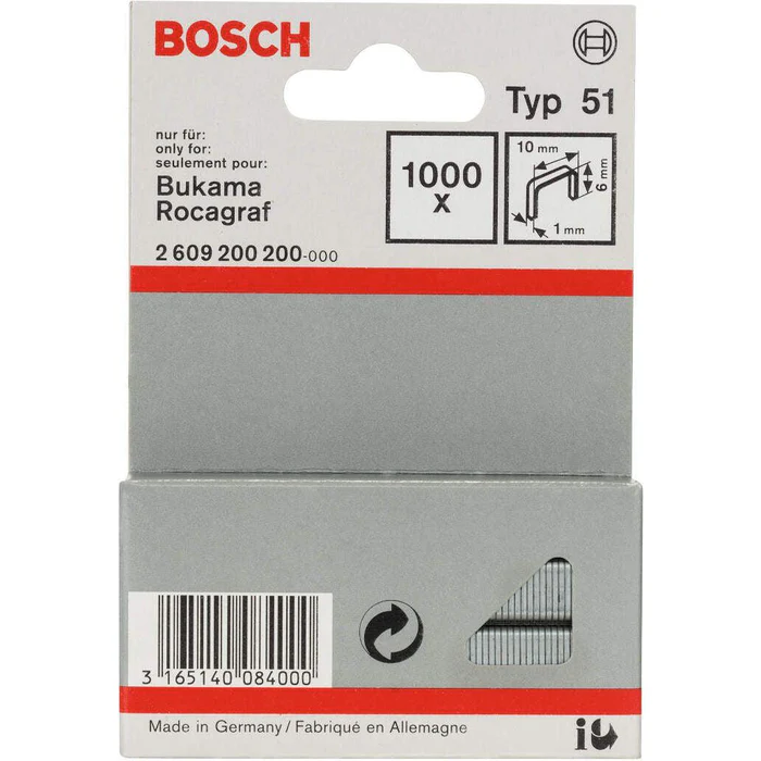 Bosch spajalica od pljosnate žice tip 51 10 x 1 x 6 mm - 2609200200