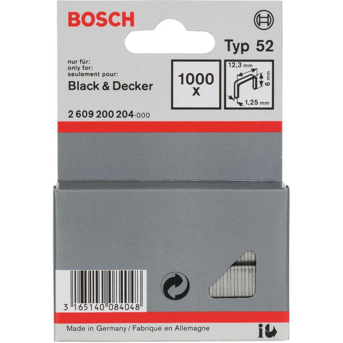 Bosch spajalica od pljosnate žice tip 52 12,3 x 1,25 x 6 mm - 2609200204