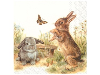 Salvete za dekupaž Bunny - 1 komad (Salvete za dekupaž)