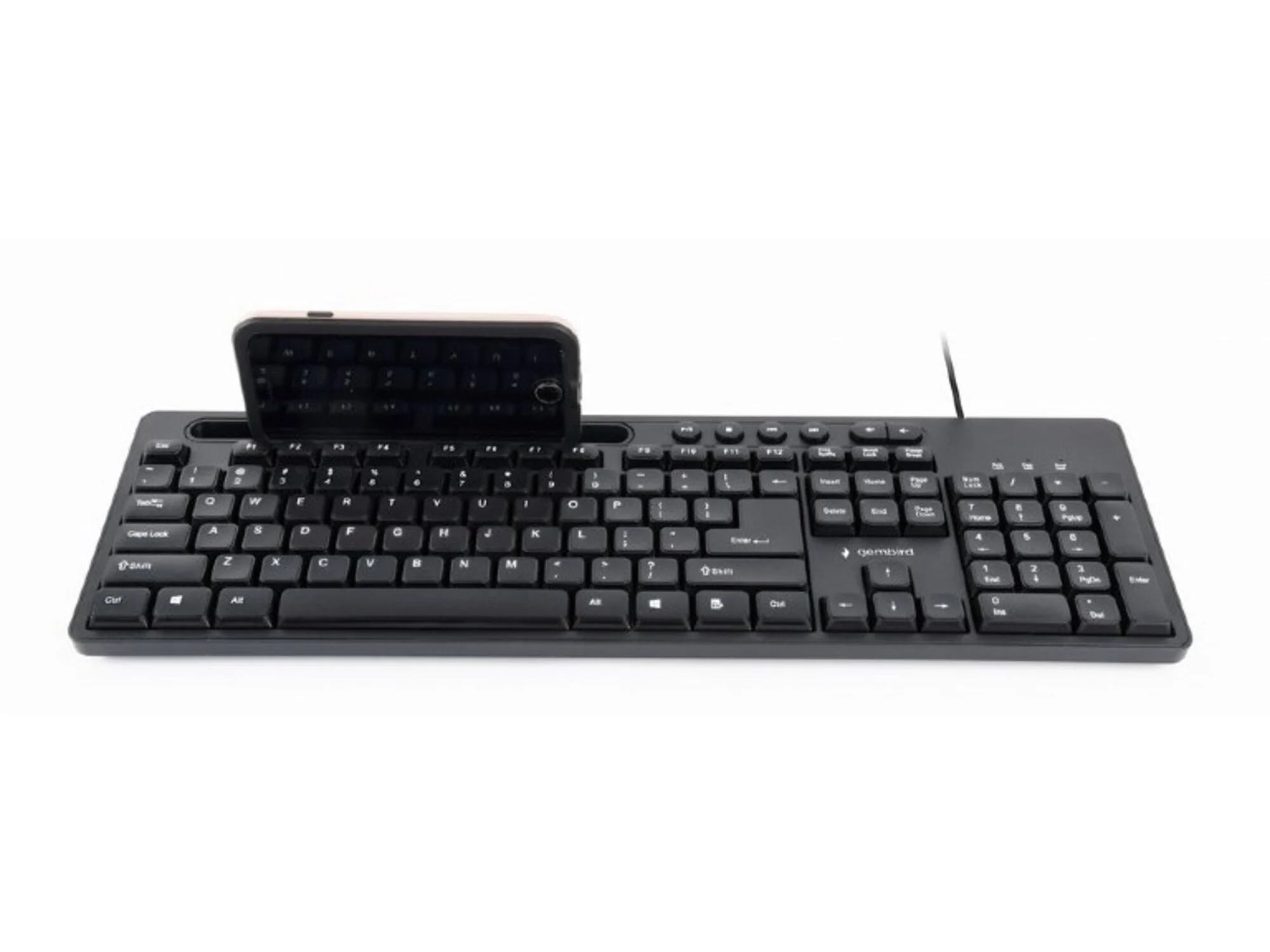 Gembird Multimedijalna tastatura US layout USB sa drzacem za telefon KB-UM-108