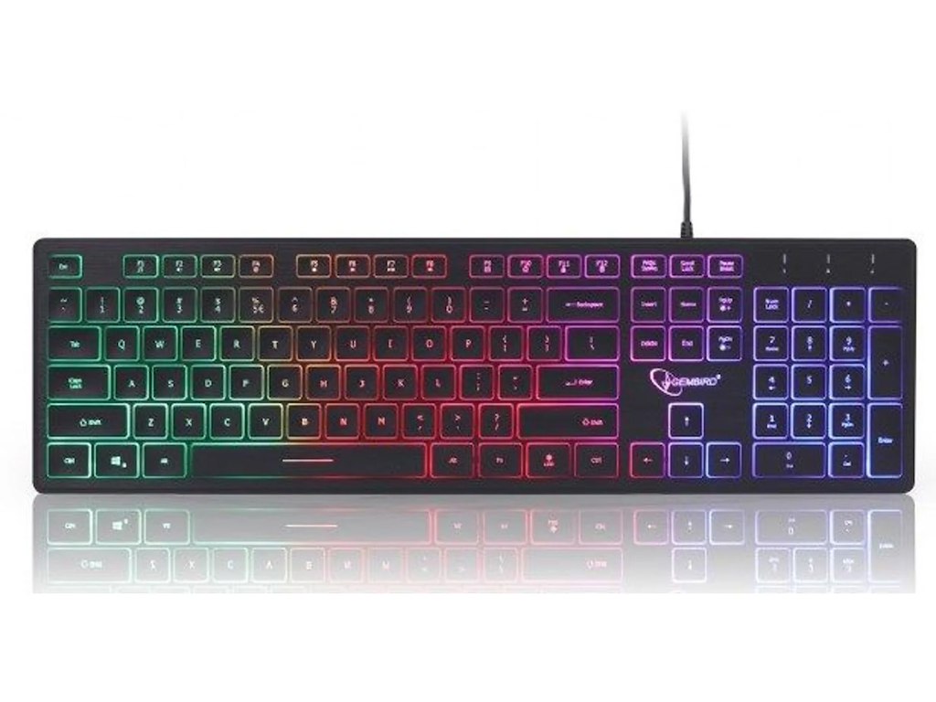 Gembird Rainbow multimedijalna tastatura sa pozadinskim osvetljenjem, US layout USB KB-UML-02