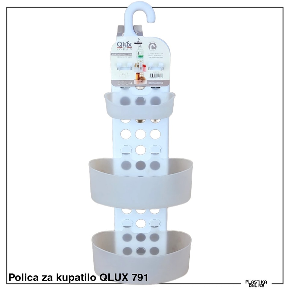 Kupatilska polica sa kukom Qlux 791