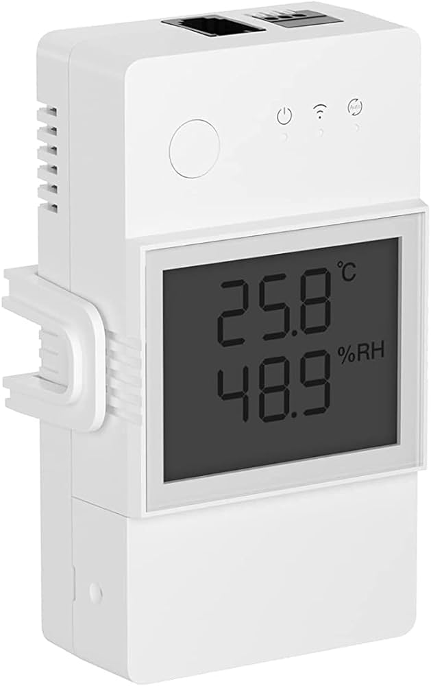 SONOFF TH Elite THR320D smart-home prekidač 4500W sa merenjem temperature i vlažnosti i displejem (senzori se kupuju posebno), WiFi 2.4GHz kontrola, timer i smart scenarija, eWeLink app, Amazon Al...