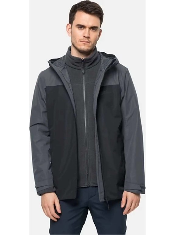 JACK WOLFSKIN Muška jakna TAUBENBERG 3IN1 JKT M Jacket crna