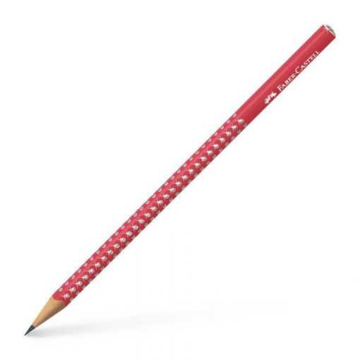 Olovka grafitna GRIP HB SPARKLE CANDY CANE RED, Faber-Castell