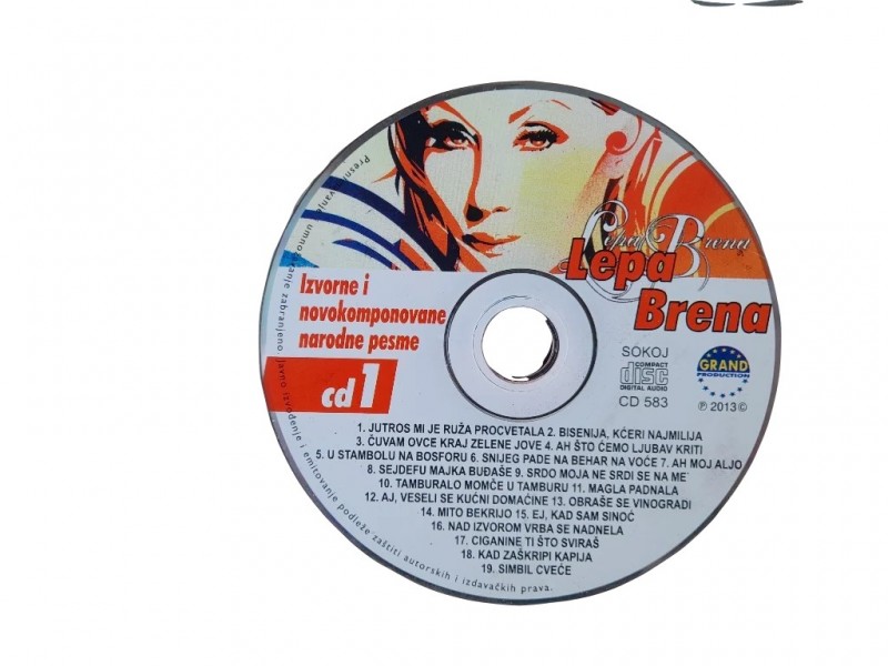 cd Lepa Brena Izvorne i novokompovane bez omota