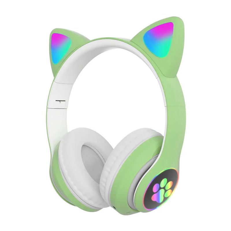 Bluetooth slusalice Cat Ear zelene