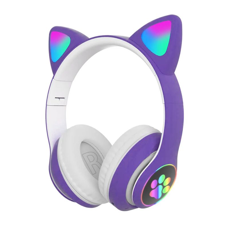 Bluetooth slusalice Cat Ear ljubicaste