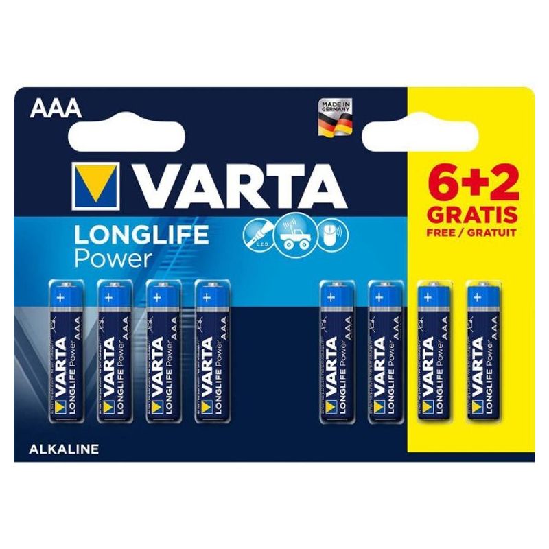 VARTA-4903SO AAA 1.5V LR03 MN2400, PAK8 CK, ALKALNE baterije LONGLIFE