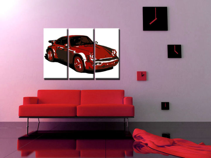 >Na lageru< Ručno slikane slike na platnu POP Art PORSCHE 911