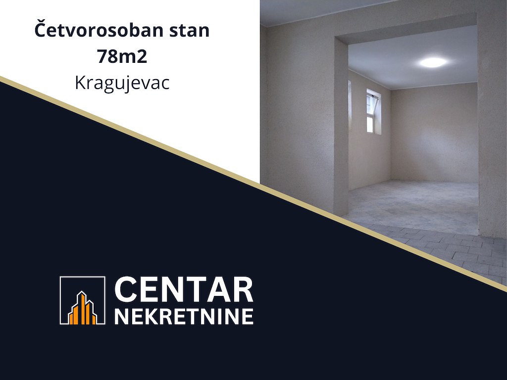 Četvorosoban stan 59900 EUR 78m2 KRAGUJEVAC