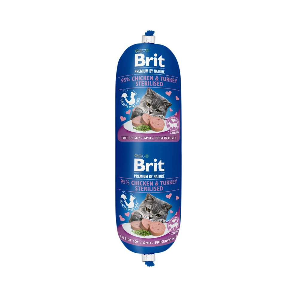 BRIT Kobasica za mačke - Piletina&Ćuretina sterilised 180g