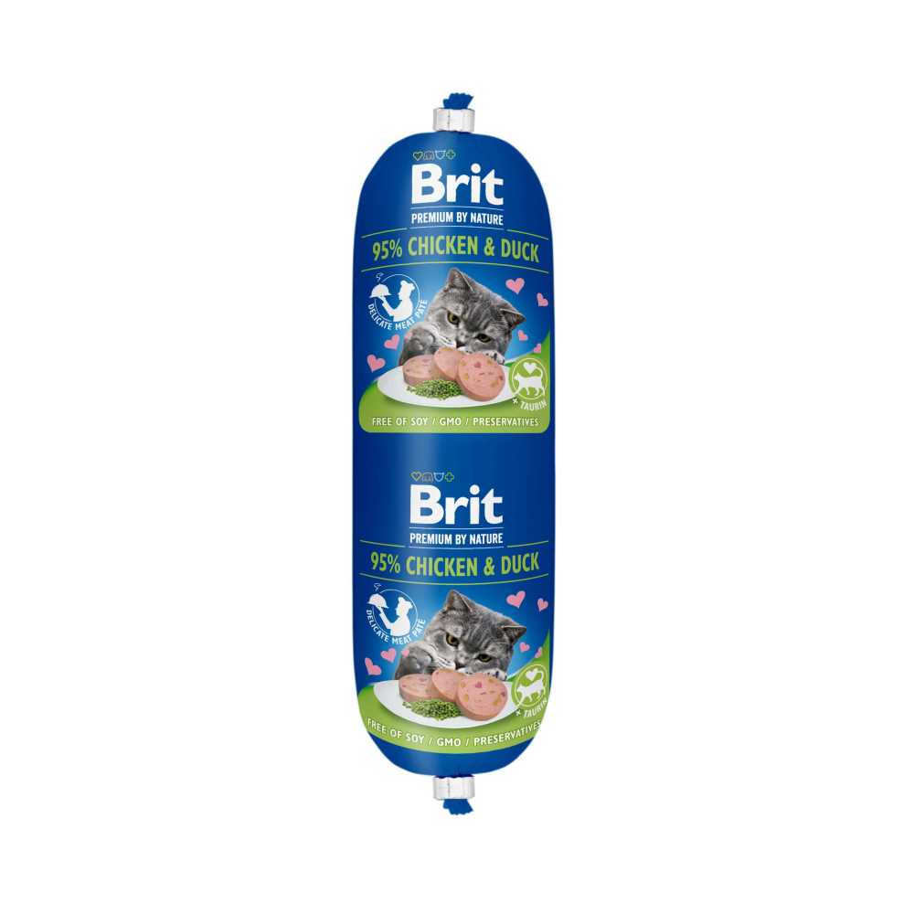 BRIT Kobasica za mačke - Piletina&Pačetina 180g