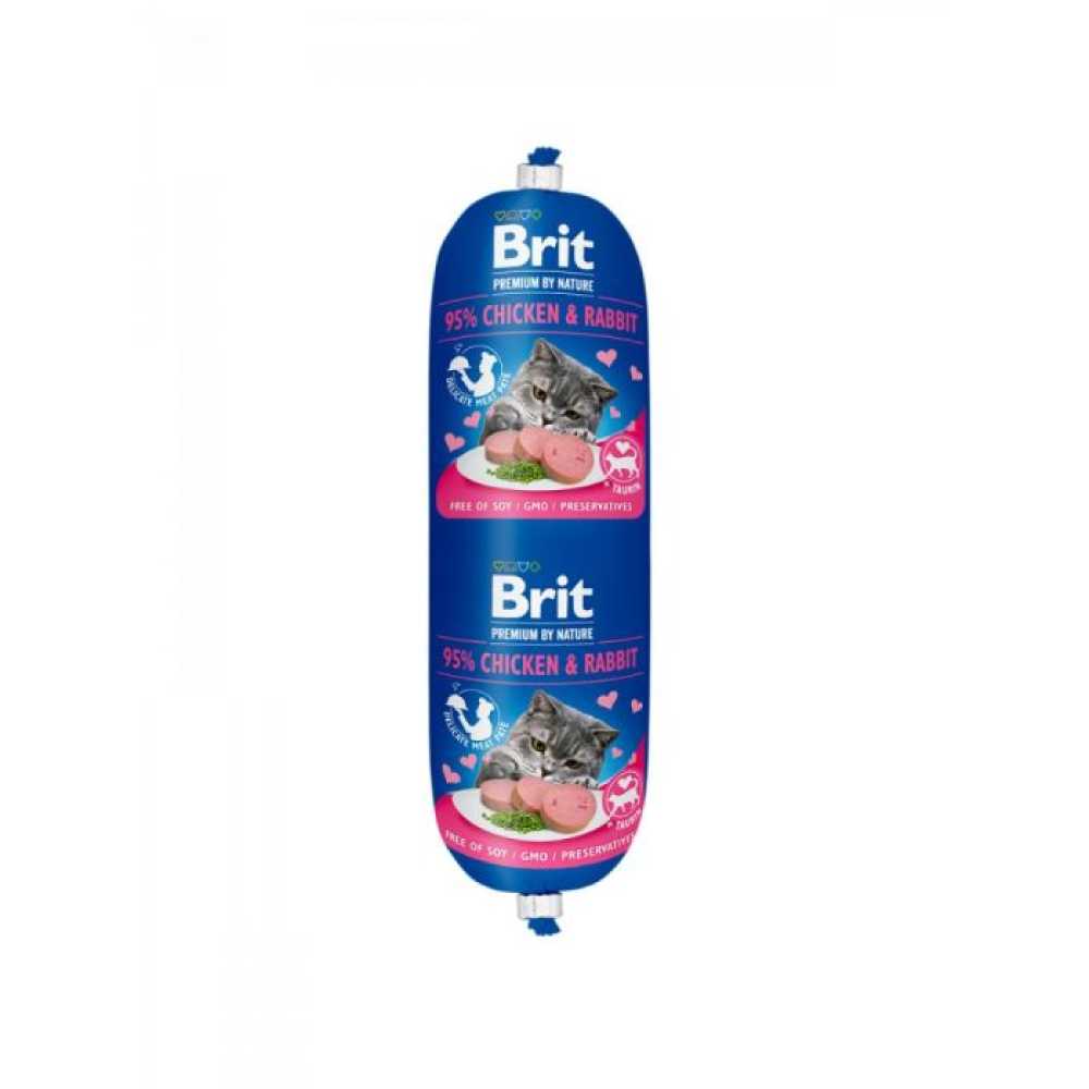 BRIT Kobasica za mačke - Piletina&Zečetina 180g