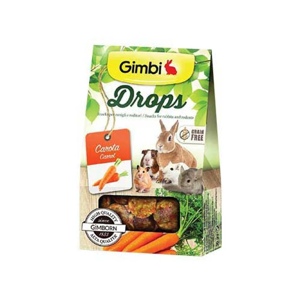 Gimbi Drops poslastica za glodare - Šargarepa 50g