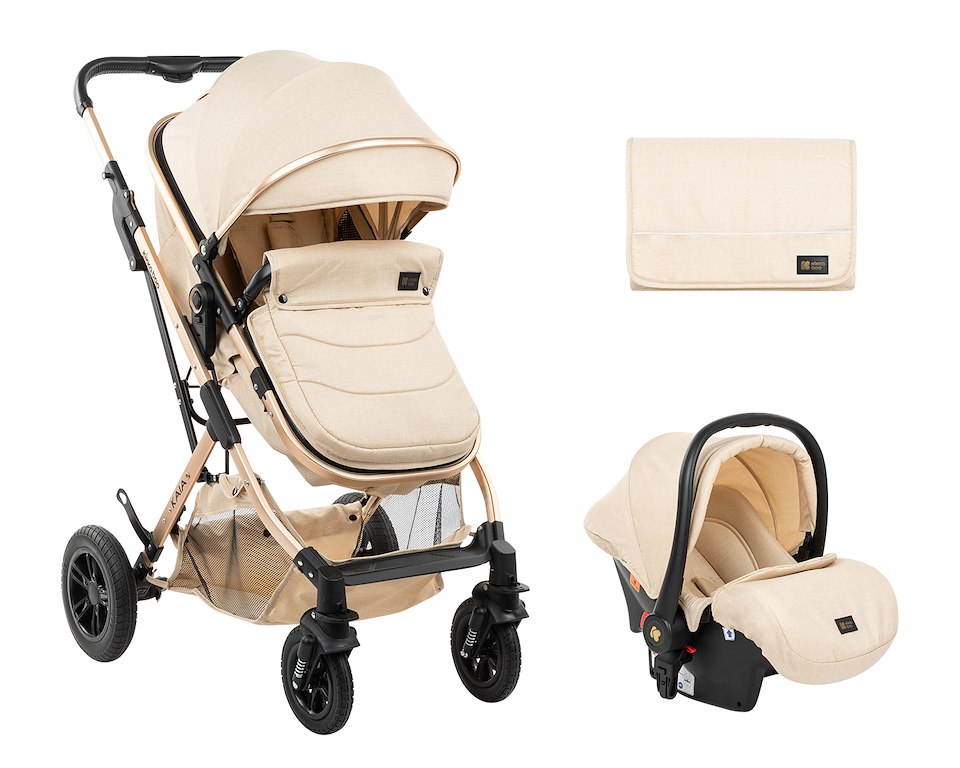 Kikka Boo Kaia Kombinovana Kolica 3u1 Dark Beige