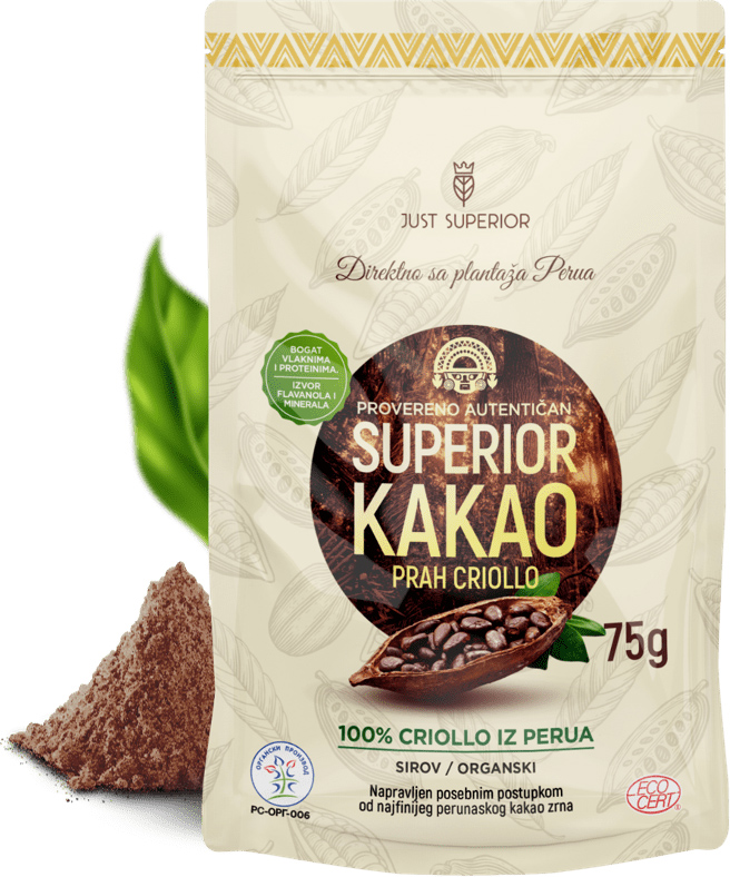Kakao prah Criollo (organski proizvod) 75 g Just superior