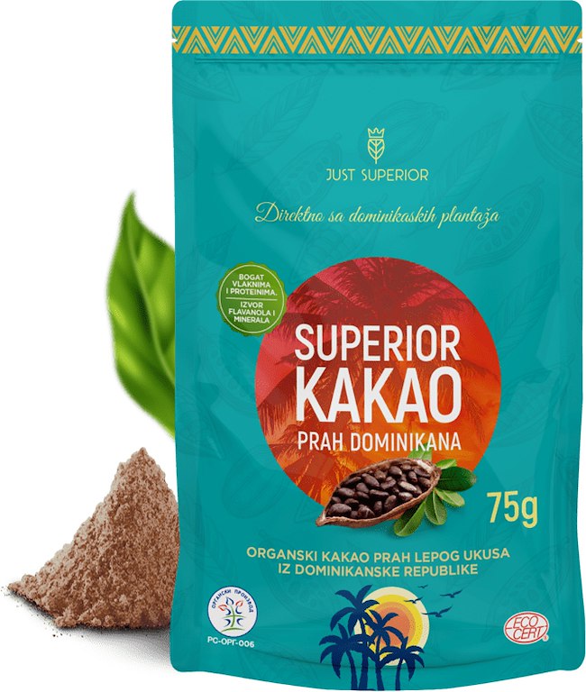 Kakao prah Dominikana (organski proizvod) 75 g Just Superior